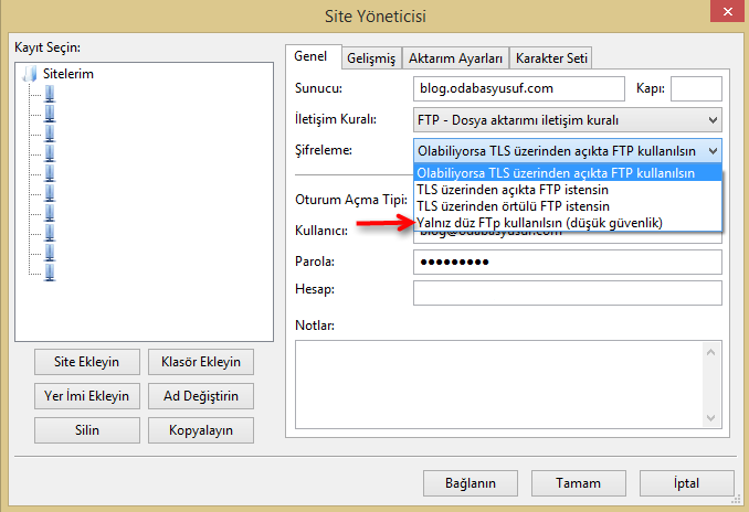 FileZilla Klasör Listesi Alınamadı Hata Çözümü | Yusuf Odabaş